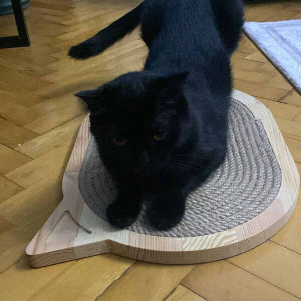 Cat Scratcher Wall Mounted, Cat Scratching Post Wood Cat Furniture for ...