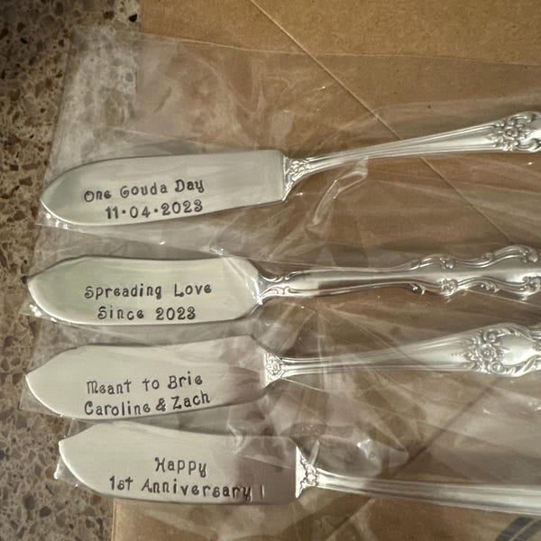 Custom-cheese-knife-marker-butter-spreader-server-stamped-engraved ...