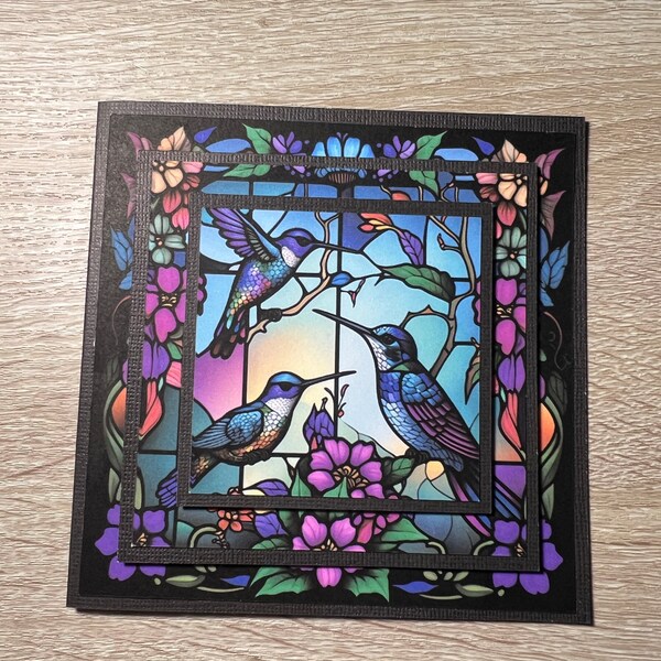 Hummingbird Stained Glass Sublimation Designs, Stained Glass Pattern ...