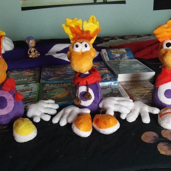 Rayman From the Series Rayman Plush Toy 11.1" (28 Cm) Handmade Soft Toy ...