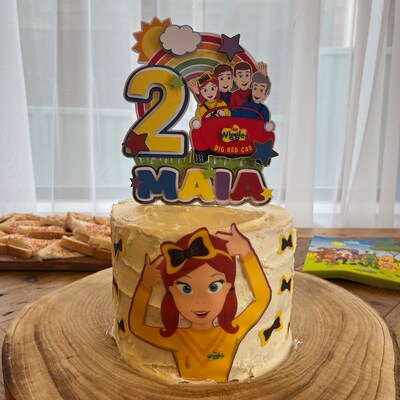The Wiggles Cake Topper Custom Cake Topper Emma Cake Topper Big Red Car ...