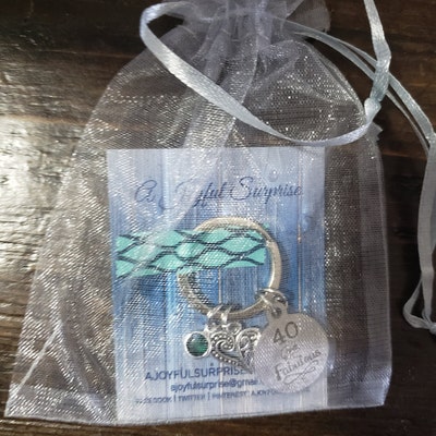 40th Birthday Gifts for Women Keychain, Forty and Fabulous Key Chain ...