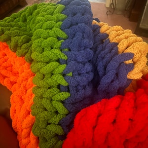 Chunky Rug Chunky Knit Carpet Giant Knit Throw Jumbo Knit Carpet Merino ...