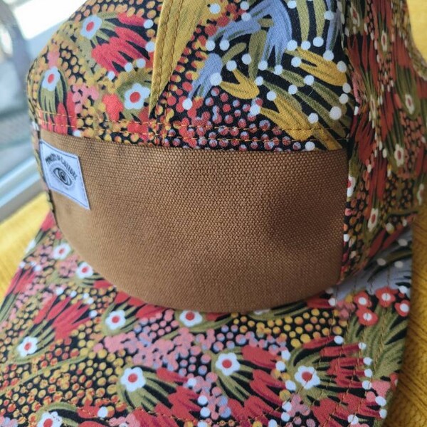 Handmade 6 Panel Hat, Triangle Front Baseball Cap, Waxed Canvas Camp ...