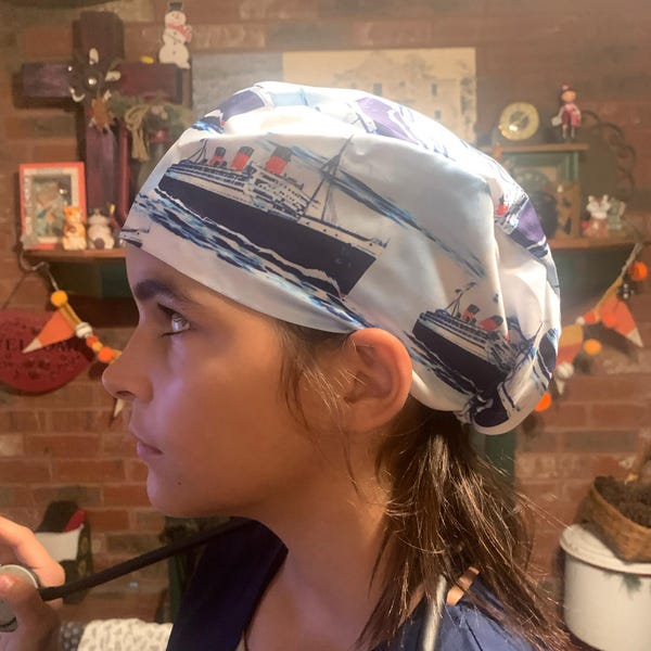 Bluey Scrub Cap - Nurse Scrubs Cap - Dental Surgical Cap, Surgical Caps ...