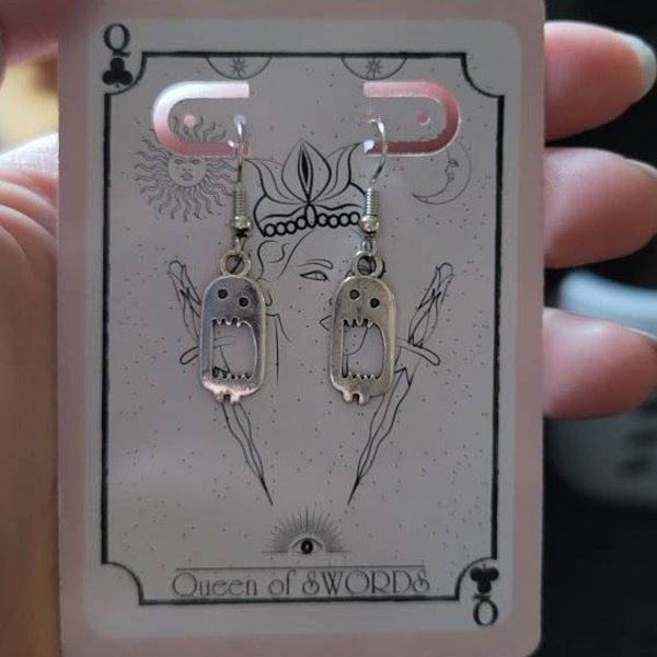 Funny Little Monster Dangle Earrings | Halloween Earrings | Unique ...