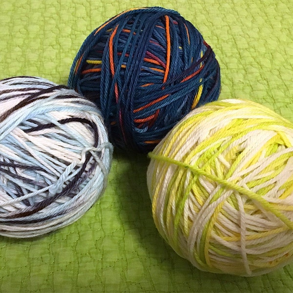 Blue Blooms- Hand Dyed Assigned Pooling Variegated Yarn - Perfect for ...