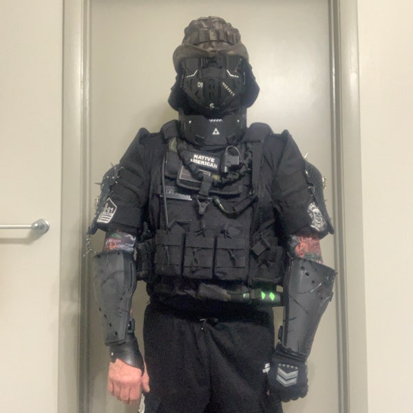 Armored Neck Cover Collar Futuristic Tactical Techwear Mecha ARMOR-X06N ...