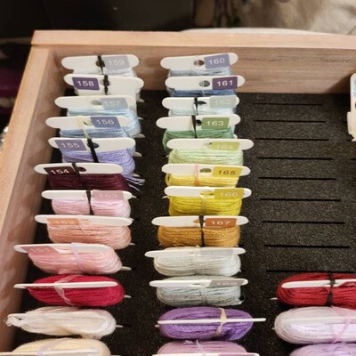 Cat Bobbins set of 12 Thread Holders Floss Organiser Cross Stitch ...