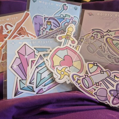 Galaxy Girl Sticker Pack Space Themed Stickers Aesthetic Sticker Pack ...