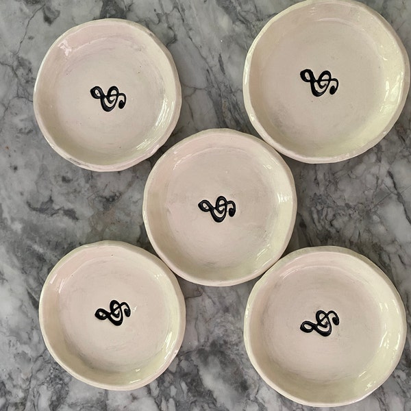 Musical Note Ceramic Dish/bridesmade Gift/best Friend Small Dish/music ...