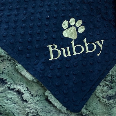 Ivory Embossed Paw With Minky Back Personalized Paw Print - Etsy