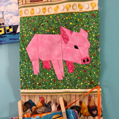 Pig Quilt Block, Paper Pieced Quilt Pattern, PDF Pattern, Instant ...