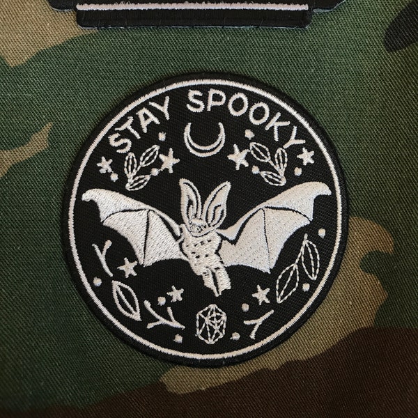 Spooky Bat Pastel Goth Patch | Iron on | Gothic Halloween Patches ...