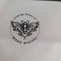 From the Library of Stamp Book Stamp Personalized Bee Ex Libris Stamp ...