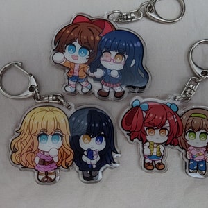 Chibi Acrylic Keychains Commission double-sided Charmcustom ORDER - Etsy