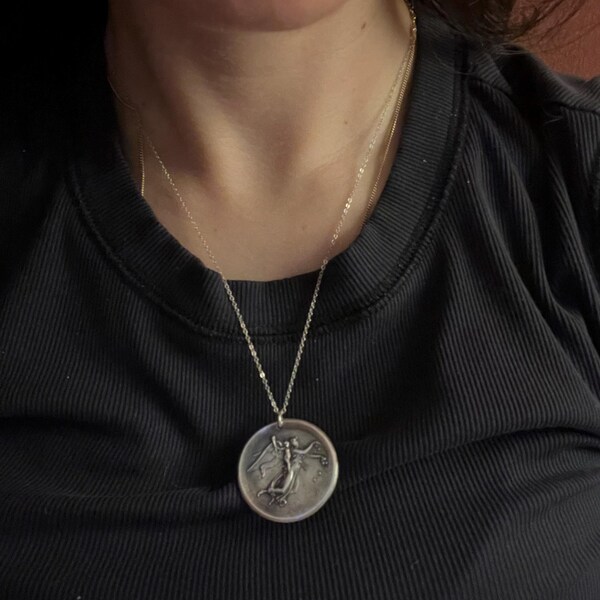 Wax Seal Necklace Aladdin Magic Genie Lamp Antique Wax Seal Jewelry ...