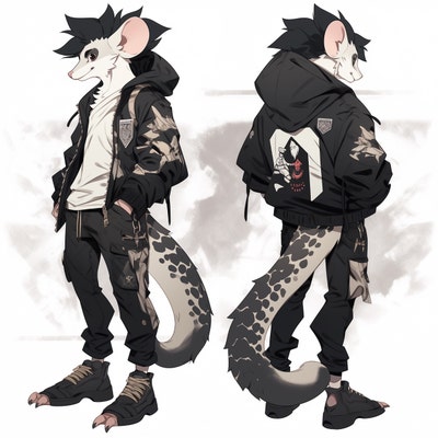 Cyberpunk Neon Furry Art: Cyberpunk Fursona Wall Art Home Decor Furry ...