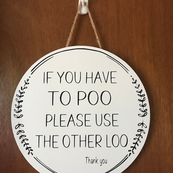 No Poo in This Toilet Sign, Bathroom Signs, Sensitive Plumbing Sign - Etsy