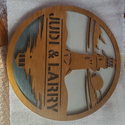 Lighthouse W/led Beacon Light Natural Wood Finish Model Lighthouse LED ...