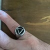 Stainless Steel AA Recovery Ring With Alcoholics Anonymous Symbol - 12 ...
