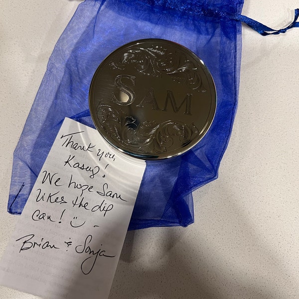 Custom Dip Can, Engraved Lid, Chew Can, Tobacco Tin, Copenhagen Lid ...