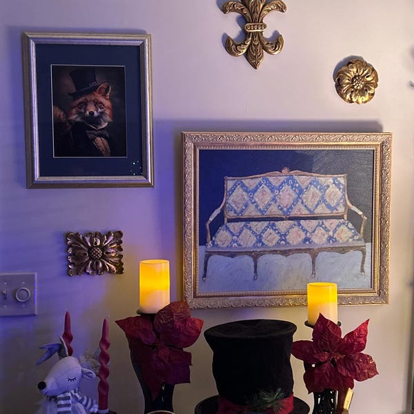 Victorian White Rabbit Painting, Emily Bunny Vintage Portrait ...