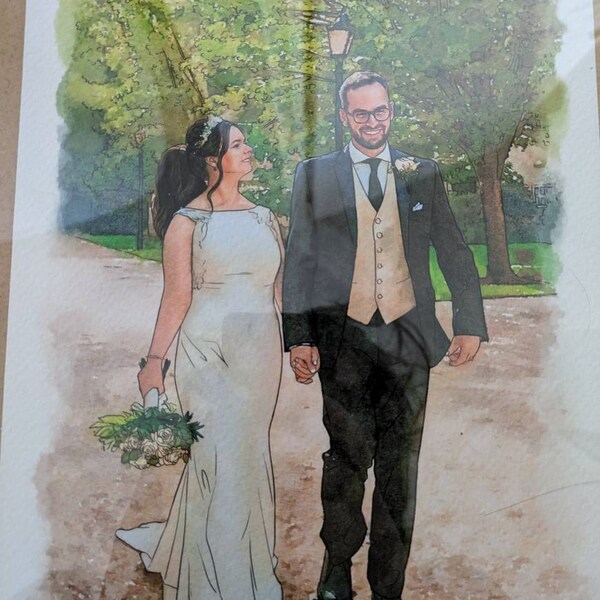 Watercolor Portrait Painting, Proposal Portrait, Couples Portrait From ...