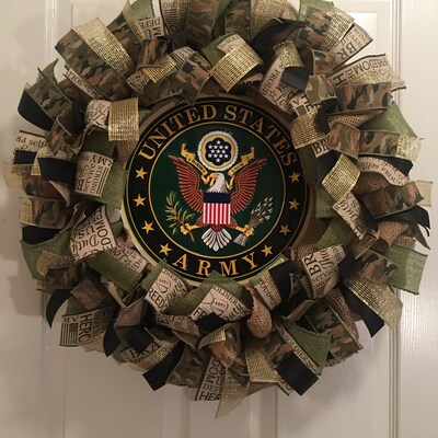 Army Ribbon, Green Army Ribbon, Military Ribbon, Burlap Ribbon ...