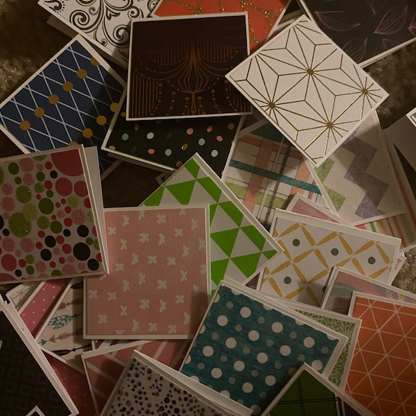 50 Mini Note Cards - 2x2 Blank Lunch Box Notes - Small Tiny Note Card ...