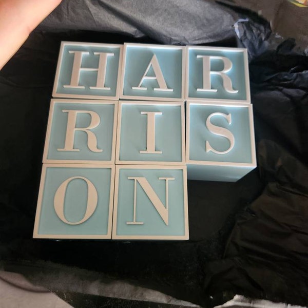 Custom 3D Printed Name Blocks – Nursery Decor, Baby Shower Gift - Etsy