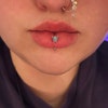 S-shaped Law Lip Ring, Lip Piercing, Sweet Gem Lip Ring, Nose Ring ...