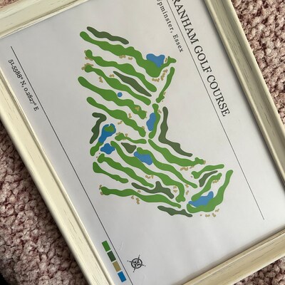 CUSTOM Golf Course Map Modern Art Digital Print Unique Home Decor - Etsy