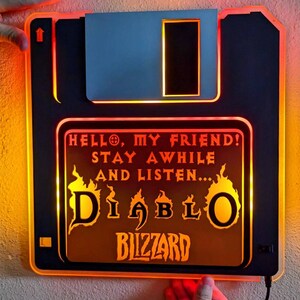 Back to the Future Illuminated Sign Floppy Disk Retro Design Back to ...