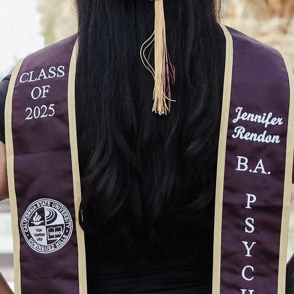 Custom Embroidery Graduation Stole: Personalized Sash - Etsy