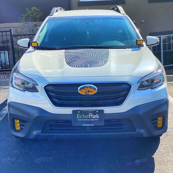 Topographic Blackout Hood Vinyl Decal Fits Subaru Outback 2010-2025 - Etsy