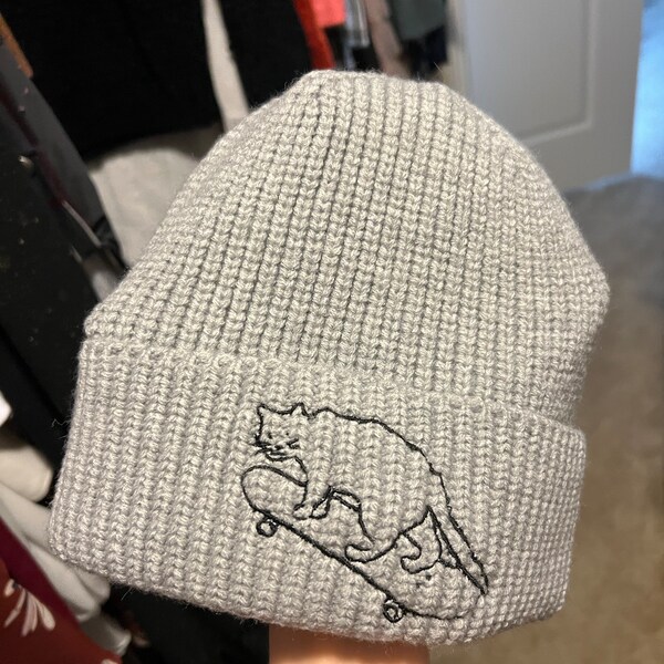 Custom Logo Beanie Personalized Custom Embroidered Beanie Daisy Hat ...