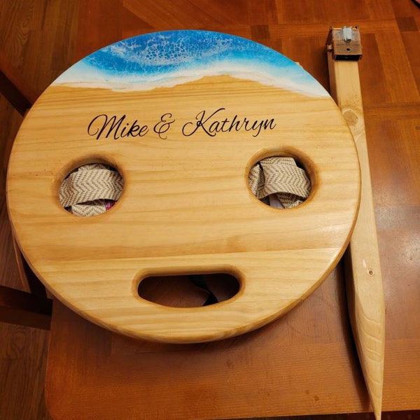 Handmade Folding Wine Table & Stand, Personalized Wedding Gift, Unique ...