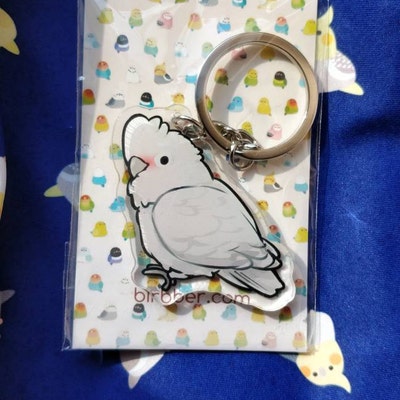 Goffin's Cockatoo Keychain - Etsy