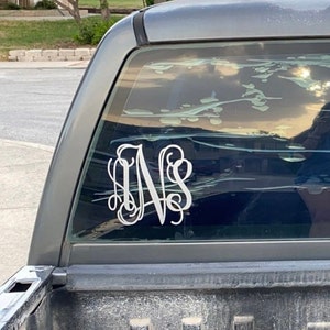 Monogram Car Decal Monogram Decal Car Decal Car Monogram Decal Car ...
