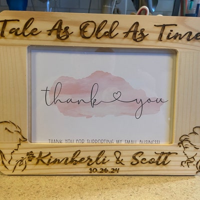 Personalized Wood Burned Picture Frame Engraved Frame Customized Gifts ...