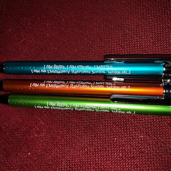 12 Custom Printed Pastel Bright Vibes Imprinted Pens Personalized ...