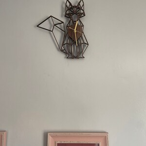 Fox Clock Geometric Wooden Fox Clock Full Fox. Perfect for Fox Lovers ...