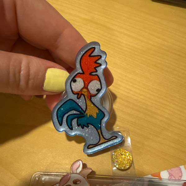 Hei Hei Moana Retractable ID Badge Reel Nurse Teacher Office Badge Reel ...