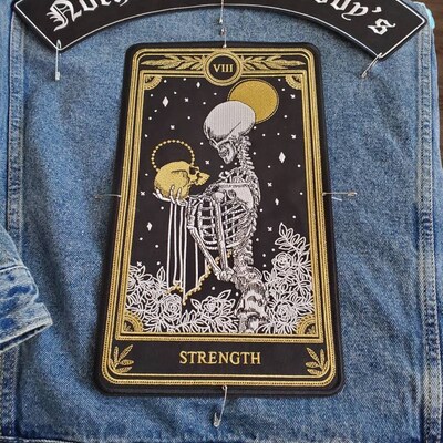 Large Embroidered Back Patch strength - Etsy