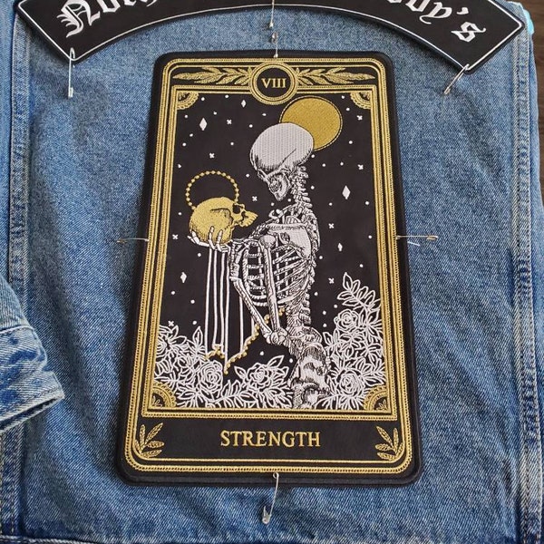 Large Embroidered Back Patch - "strength" - Etsy Canada