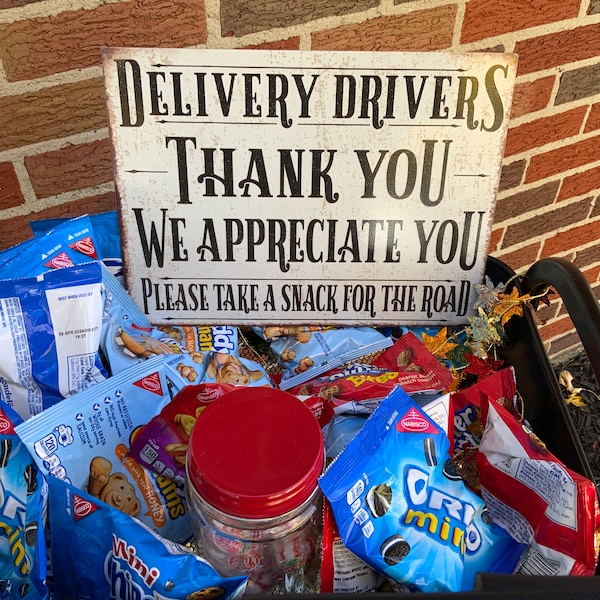 Delivery Driver Appreciation - Rustic Looking Metal Sign - Color ...