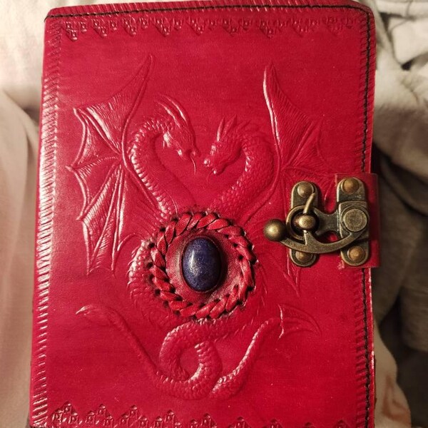 Dragon Embossed Leather Journal, Leather Dairy, 200 Page Leather ...