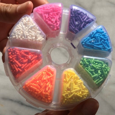 1 Wheel Rainbow Themed Polymer Sprinkle Mix-in Sets With 8 - Etsy