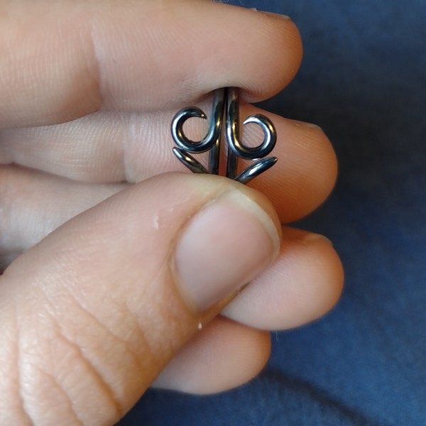 Handmade Hypoallergenic Niobium Unique Lip / Helix / Cartilage Ring ...